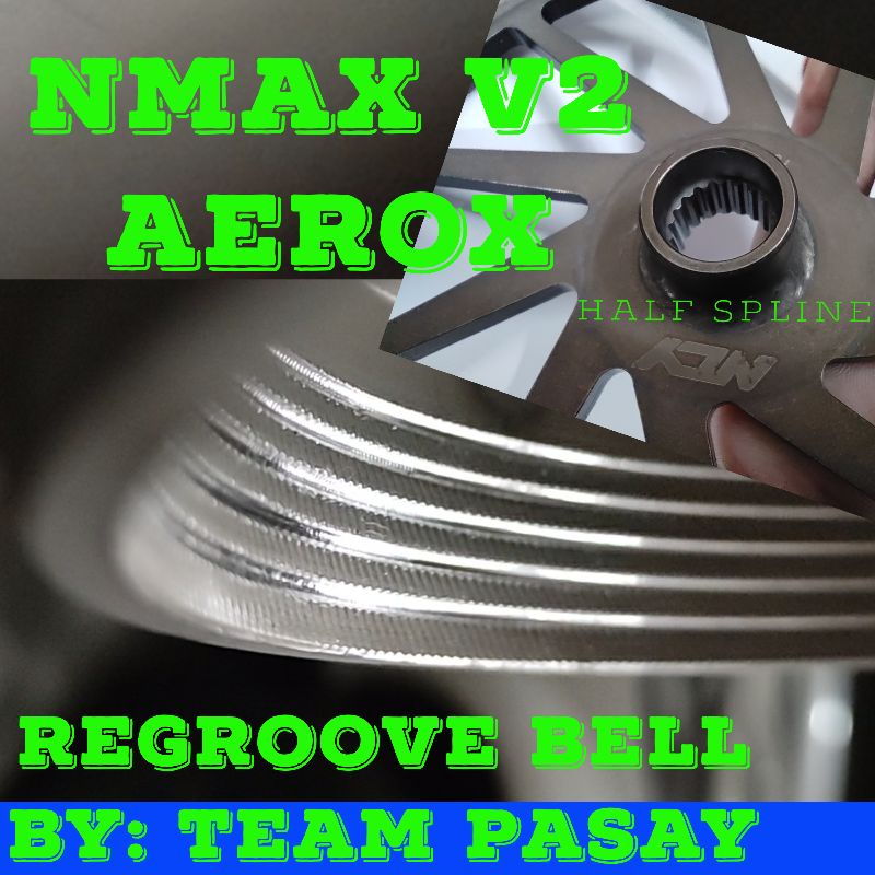 Regroove Bell with knurling, NMAX V2, AEROX, B65 Clutch Bell, Half ...