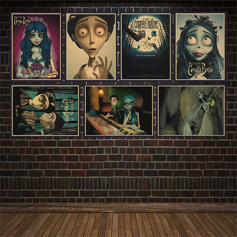 Corpse Bride Vintage Comic Posters Anime Characters Retro Kraft Poster ...
