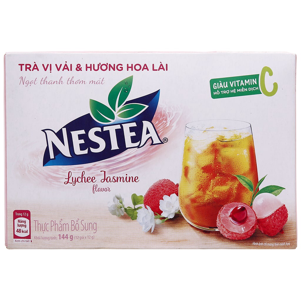 Nestea lychee and jasmine flavored tea box 144g (12 packs x 12g ...