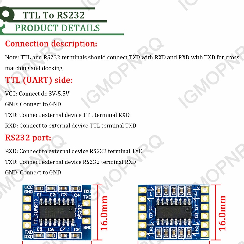 RS232 SP3232 TTL to RS232 Module RS232 to TTL Brush Line Serial Port ...