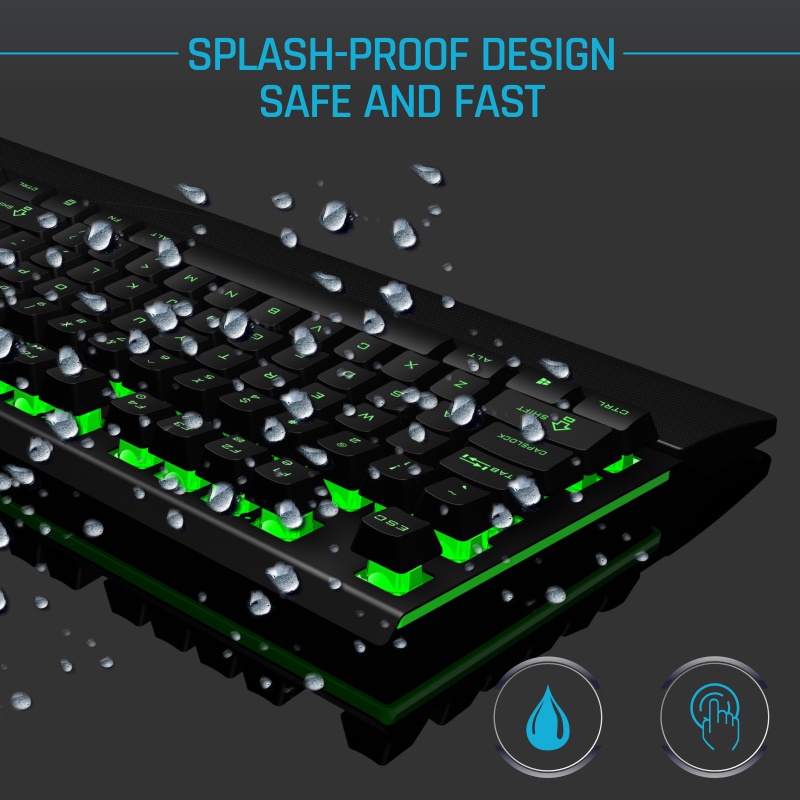 Gaming Keyboard USB Office Computer Notebook RGB Wired Manipulator ...