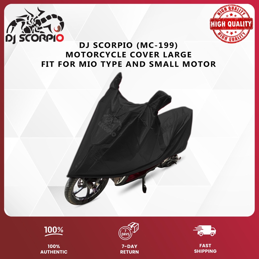 Waterproof Motorcycle Cover (L-Black) ( Single) | Shopee Philippines