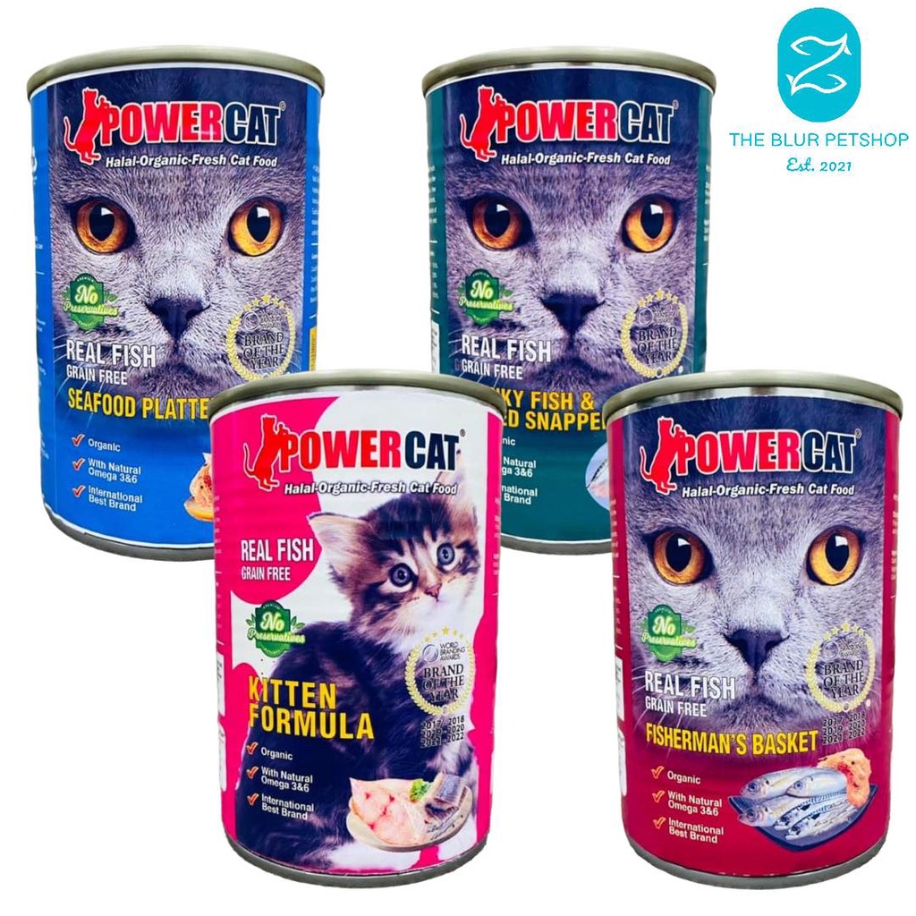 400g Thailand Halal Organic Fresh Cat Wet Food Can Powercat Power Cat ...