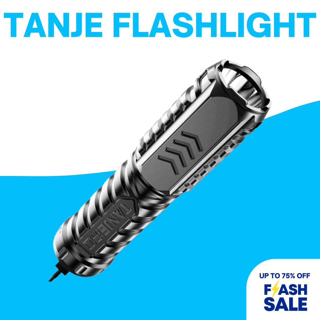 Original TANJE Flashlight Special Forces Strong Light Charging Charging ...