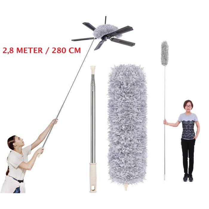 280cm Stainless Telescopic Pull Bend Microfiber Duster | Shopee Philippines