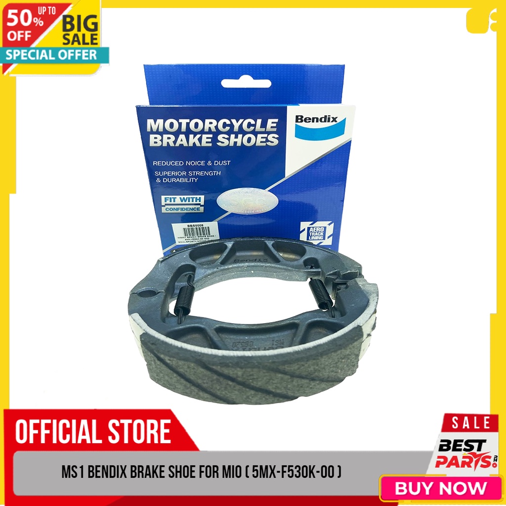 BENDIX Brake Shoe for Mio Sporty, Mio I 125, Mio Soul i 125 (MS1 ...