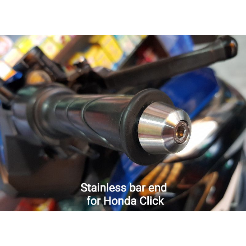 Stainless Bar End (Pair) for Honda Click 125 and 150i V1,V2,V3 and V4 ...