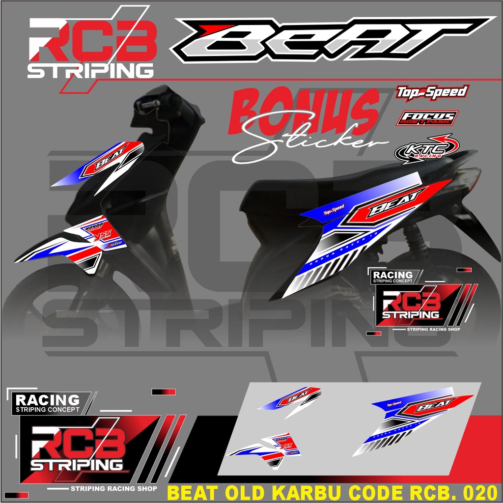 Striping STOCK DECAL STICKER STICKER Variation HONDA BEAT CARBU ...