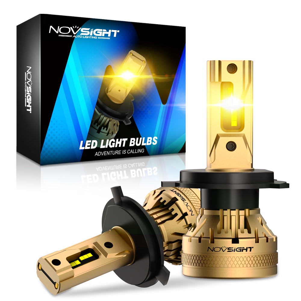 Novsight New Arrival N37Y 3000K yellow light Car H11 LED Headlight H4 ...