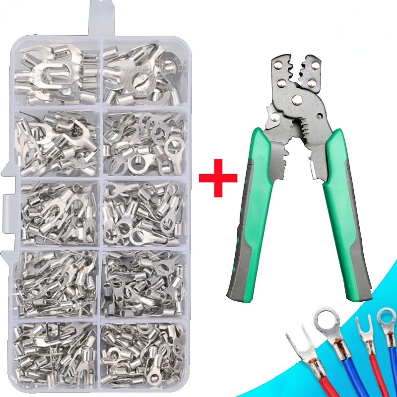 320 pcs box, crimping terminal and pliers, cold pressed terminal, o ...