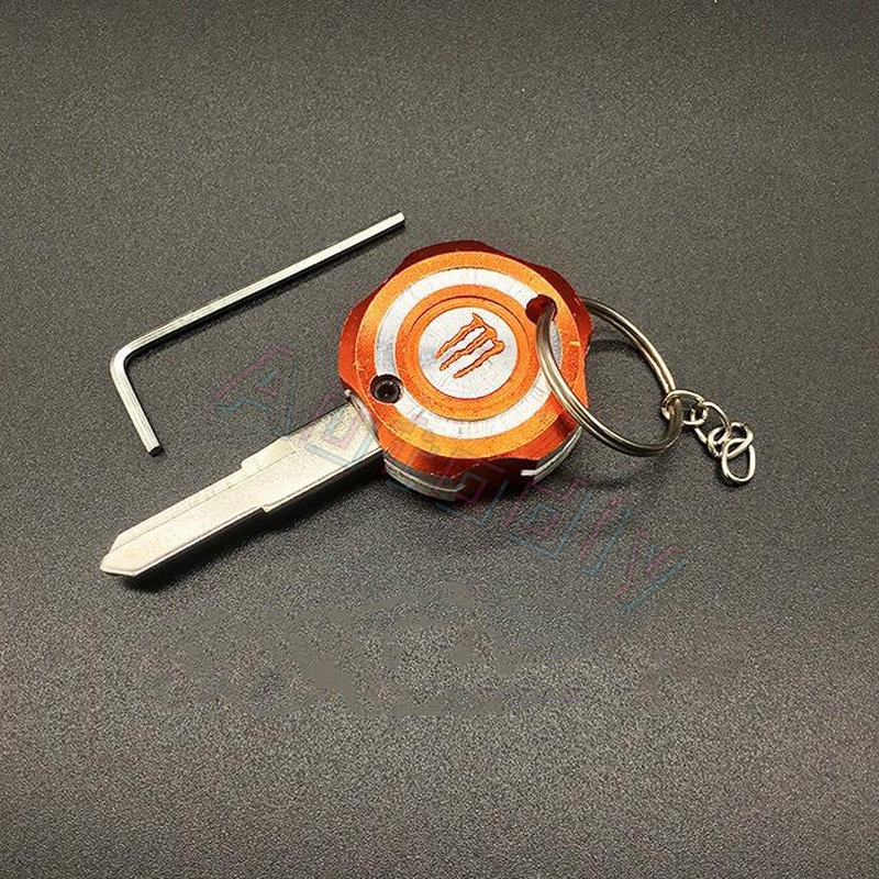 【Ready stock】CNC Key Bit Key Holder Motorcycle Key Head Cover Keychain ...