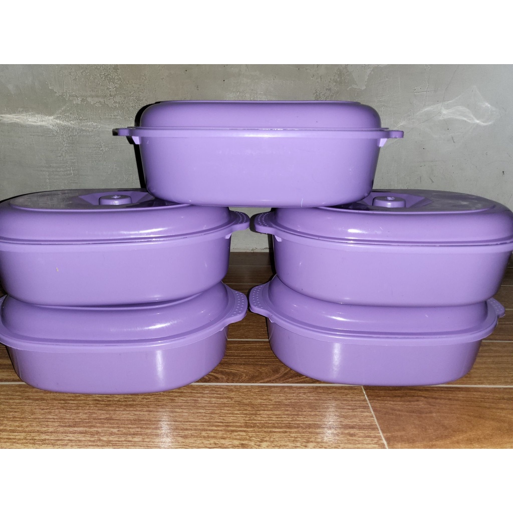 set of 5 pieces tupperware / food container with lid / 4L food storage ...