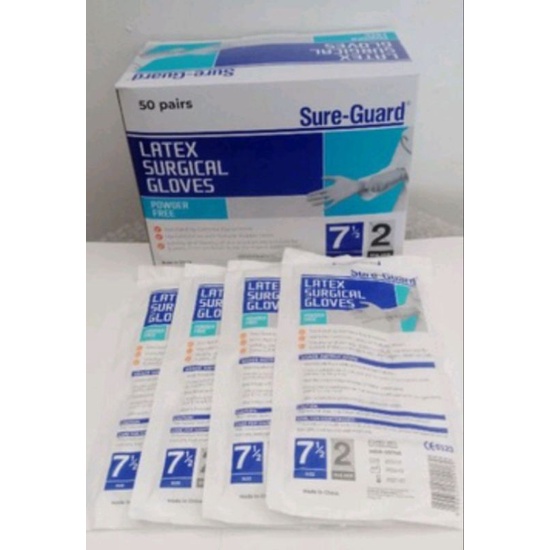 Sterile Gloves (Sure Guard) sold per 1 pair | Shopee Philippines