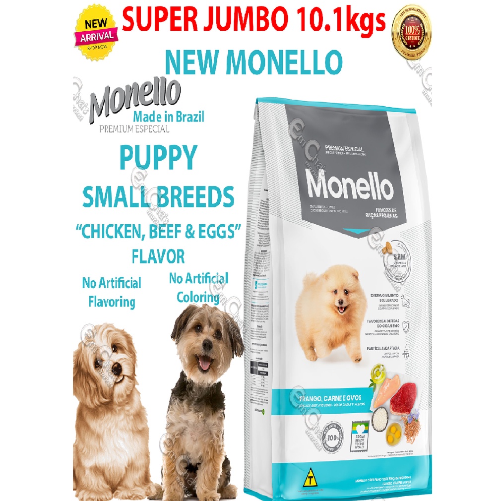 MONELLO DOG FOOD SMALL BREED PUPPY 10kg BAG | Shopee Philippines