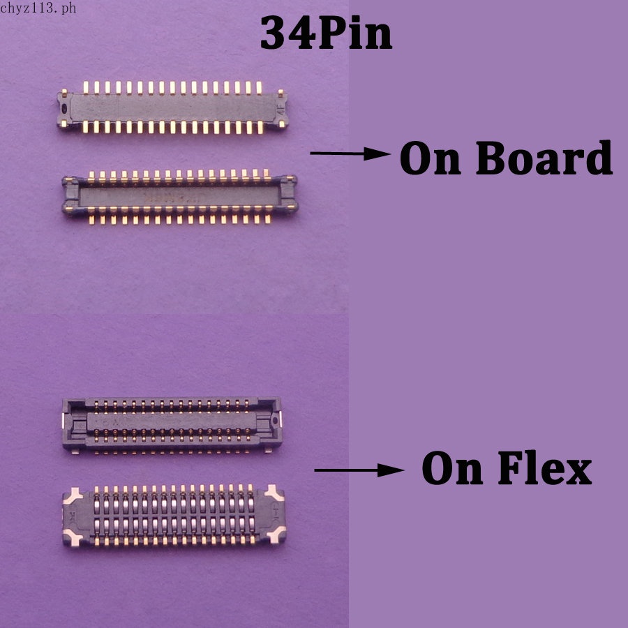 1Pcs 34 Pin Lcd Screen Display FPC Connector On Motherboard For Samsung ...