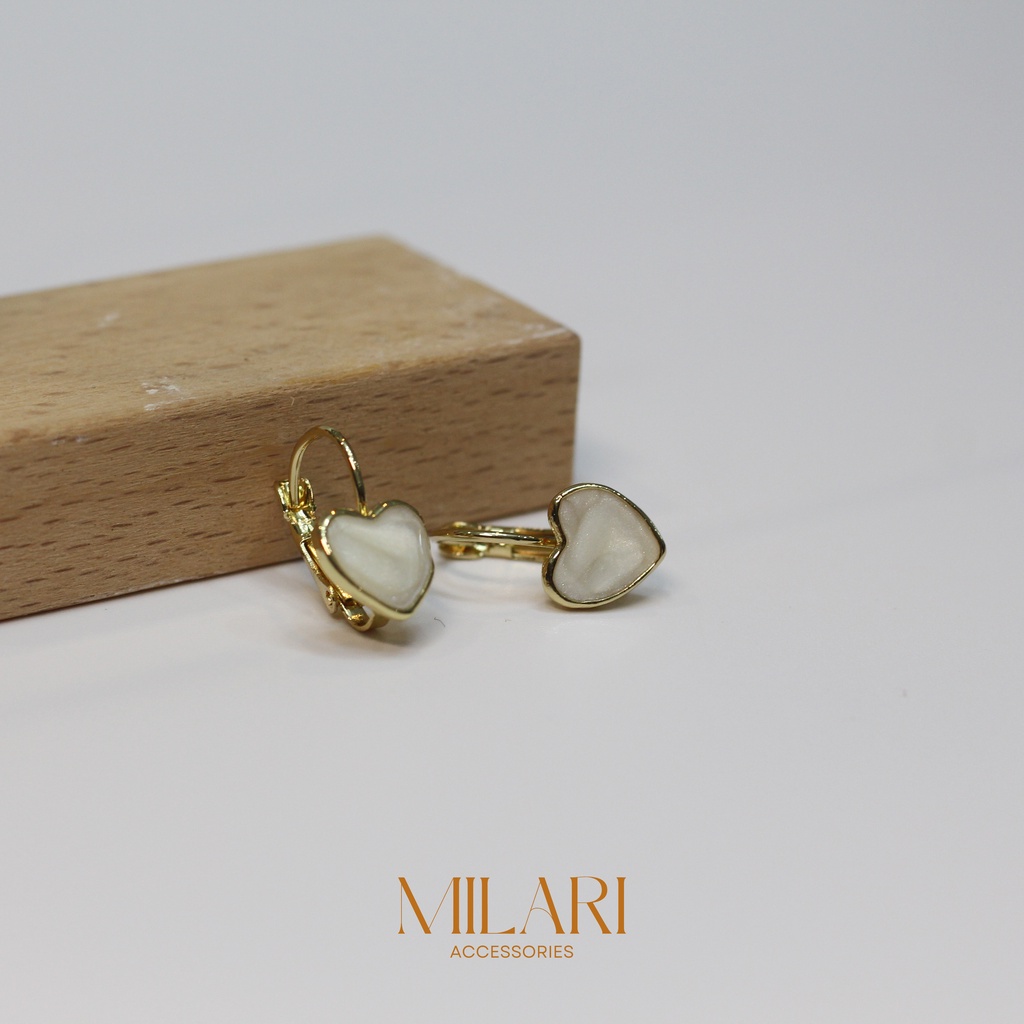 Milari 18K Gold Plated Chic Heart Hoop Earrings | Shopee Philippines