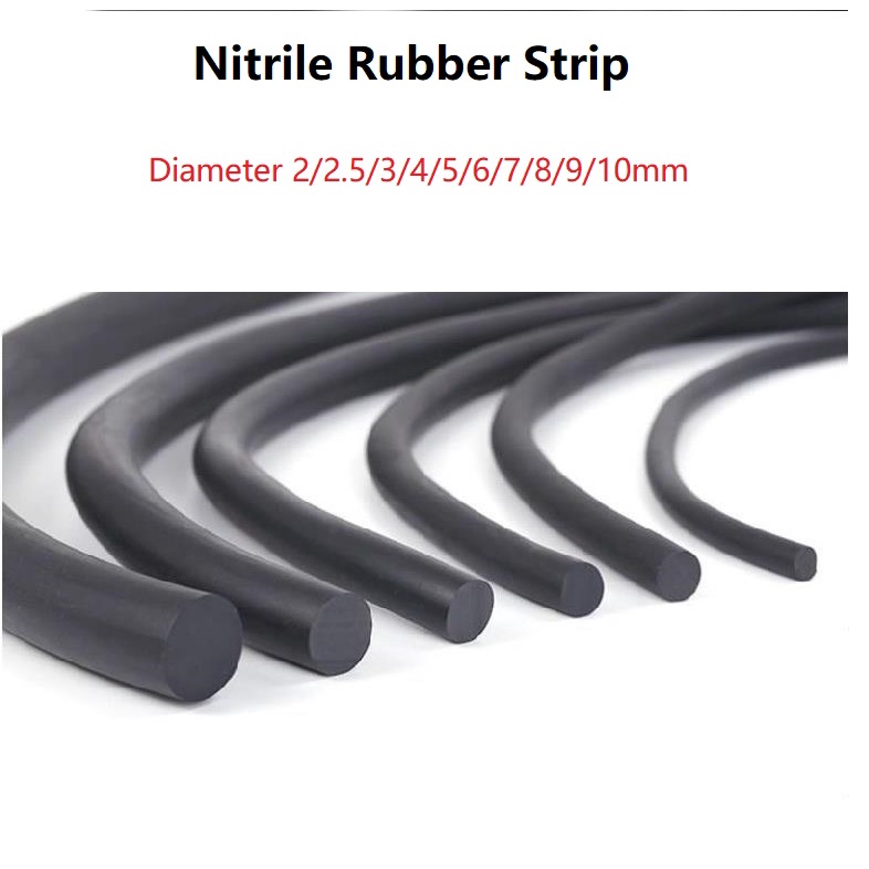 5/10Meter Solid Black Nitrile Rubber Strip O Ring Cord NBR Rubber Seal ...