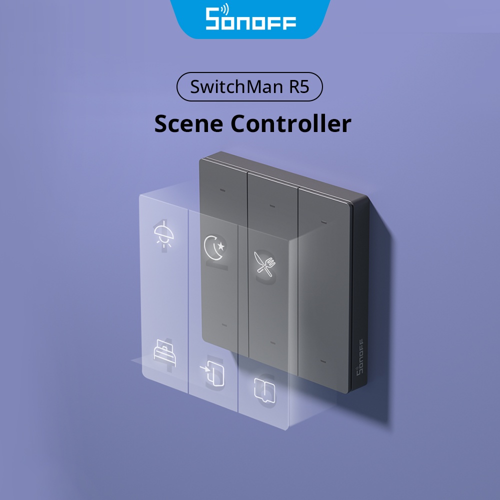 SONOFF SwitchMan R5 Scene Controller with Battery 6-Key Free-Wiring ...