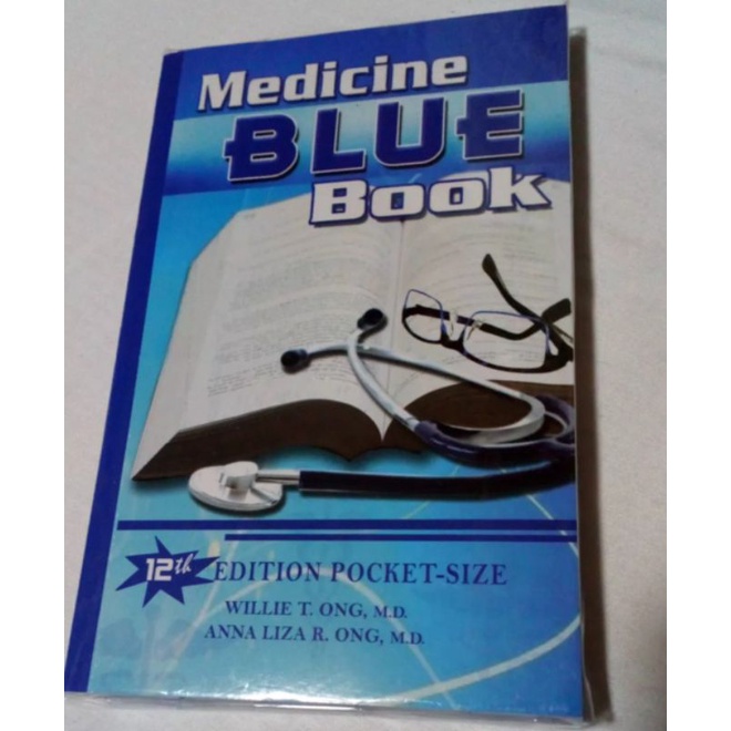 Medicine BLUE Book Pocket Size 12th edition Willie Ong M.D Anna Liza R ...