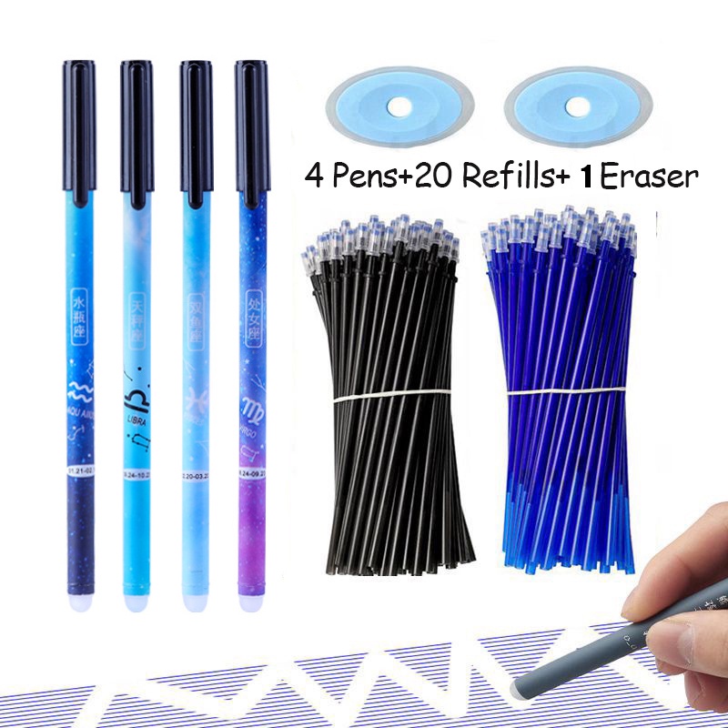 Korean Erasable Ballpen Set Pens and Refills Black Blue Available ...