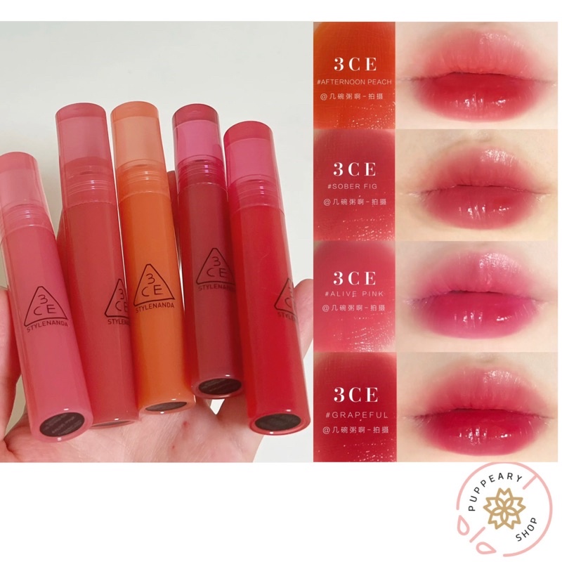 3CE SYRUP LAYERING TINT Juicy Lip Clear Texture Feel Bright | Shopee ...