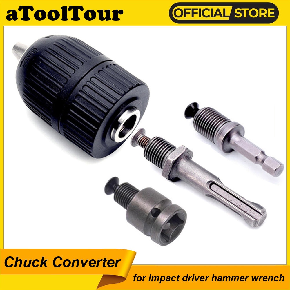 2-13mm Converter 1/2"-20UNF Keyless Drill Chuck Thread Quick Change ...