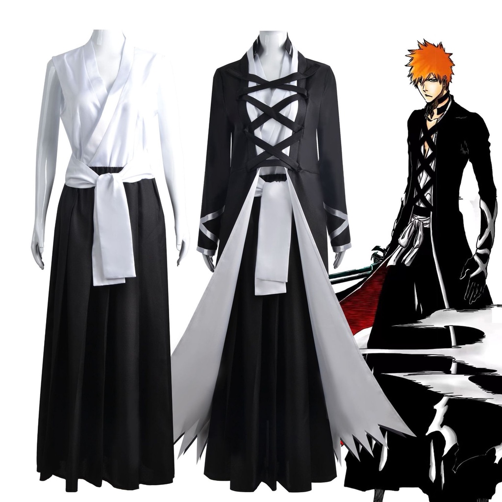 Anime Bleach Kurosaki Ichigo Cosplay Costume Thousand-Year Blood War ...