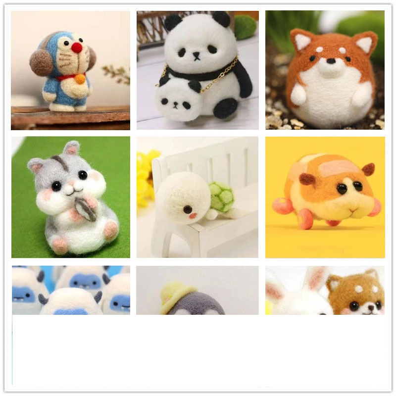 Wool KIT FOR CATCHING cute animal characters, making wool easily ...