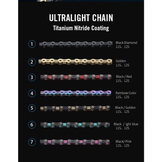 SUMC Chain 12S Chain SX12SL Mountain Bike Ultralight Chain Cycling Road ...