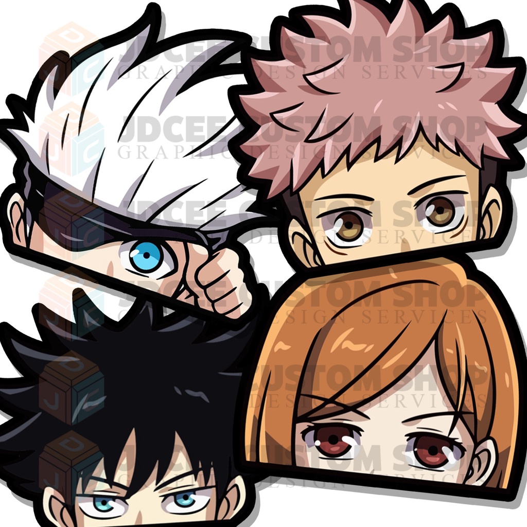 Jujutsu Kaisen Gojo Yuji Megumi Nobara Character Waterproof Peeker ...
