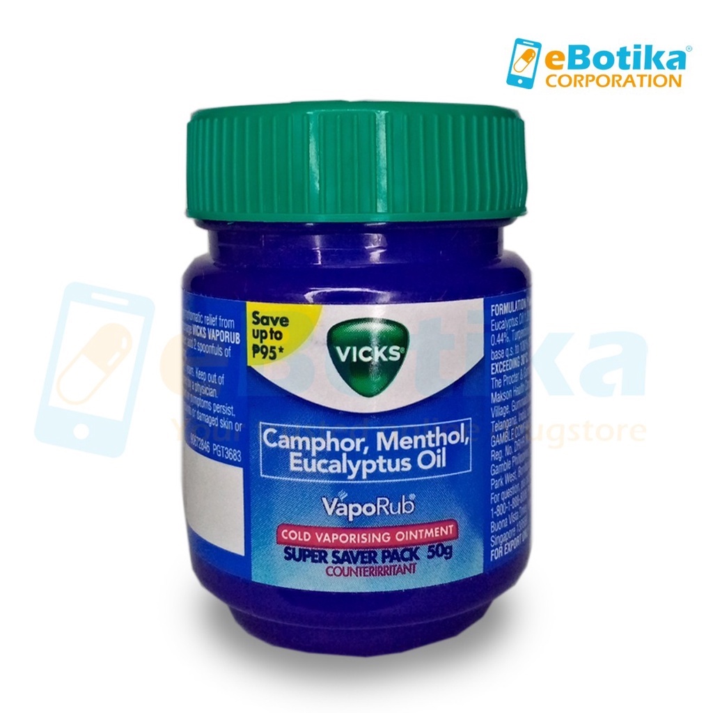 Vicks Vaporub 50g Cold And Vaporising Ointment | Shopee Philippines