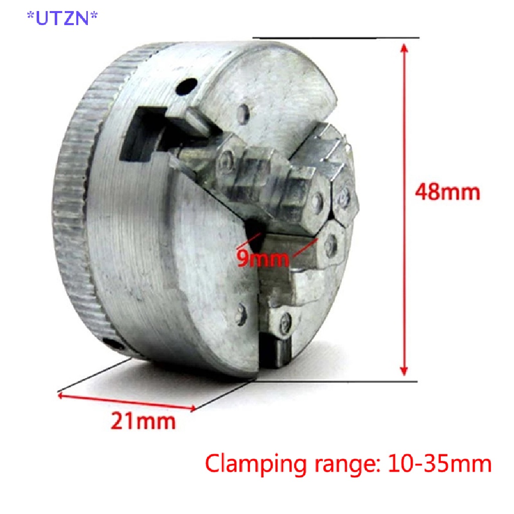 UTZN> 3 Jaw Zinc Alloy Lathe Chuck Wood Turning Clamp Drilling Tool ...