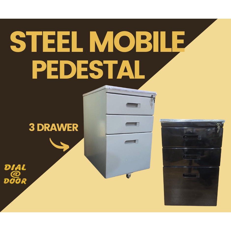 Dadmp Steel Mobile Pedestal Office Drawer Gray Or Black Color