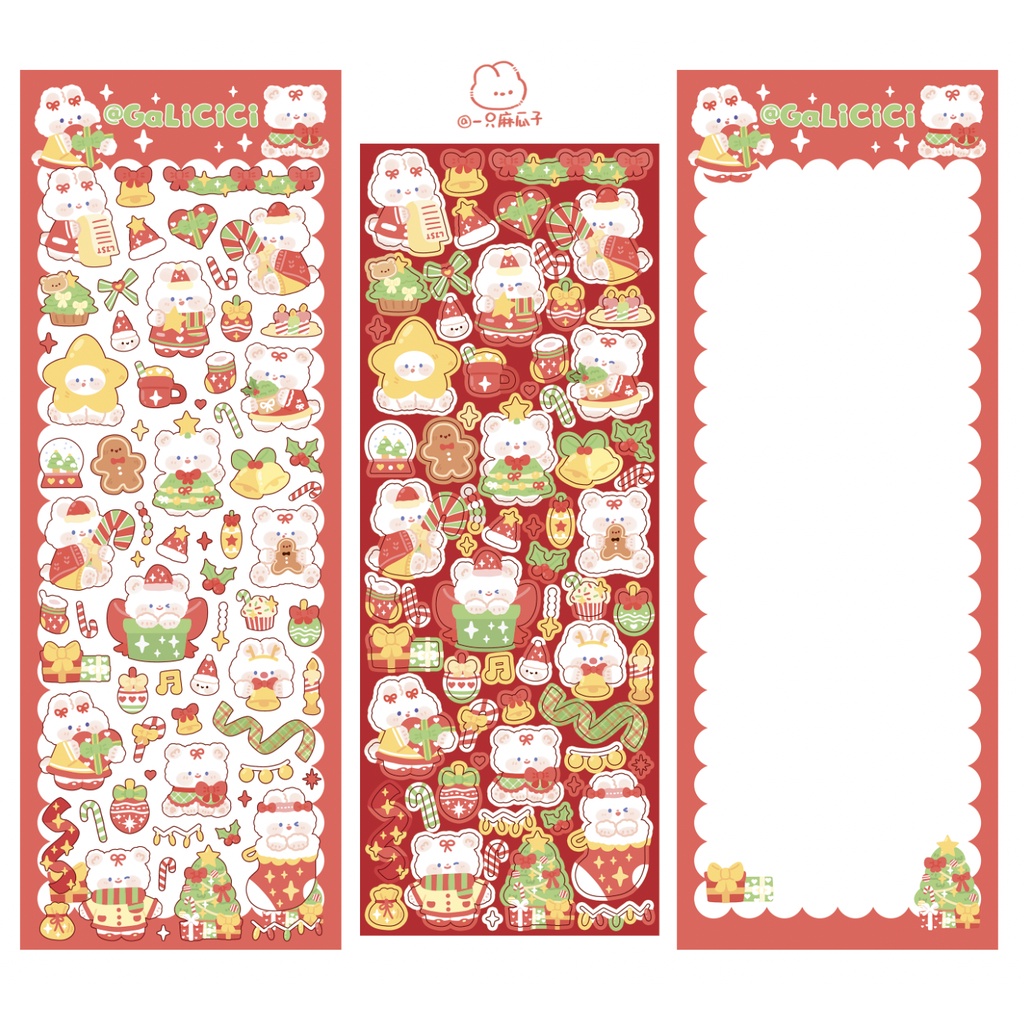 GaLiCiCi Original Soft and Cute Rabbit and Bear Series Stickers ...