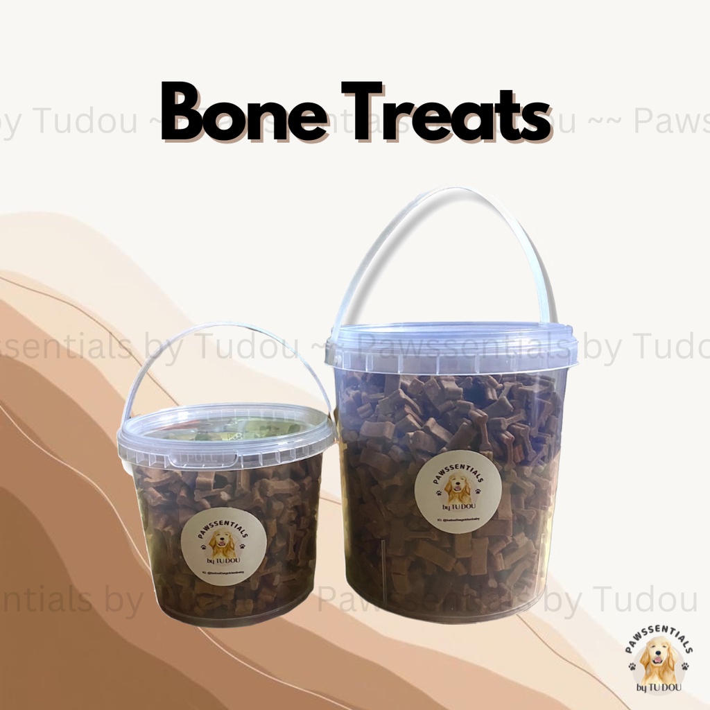 Pawssentials by Tudou Bone Treats 500g & 1kg Bucket Bone Chew Pet Snack ...
