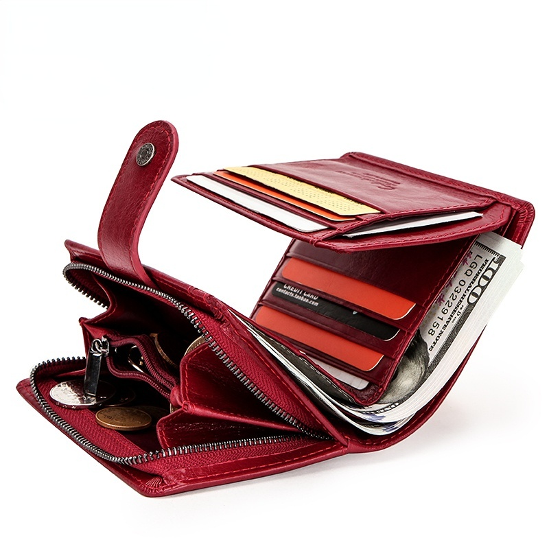 Contact'S Genuine Leather Wallets Women Men Wallet Short Small RFID ...