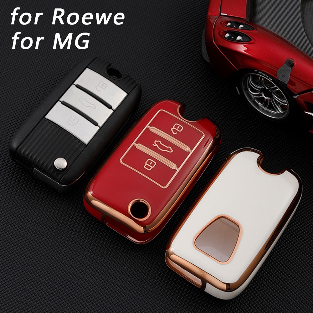 TPU Car Flip Key Case Cover Shell Fob for MG MG5 MG6 MG7 ZS GT GS HS ...
