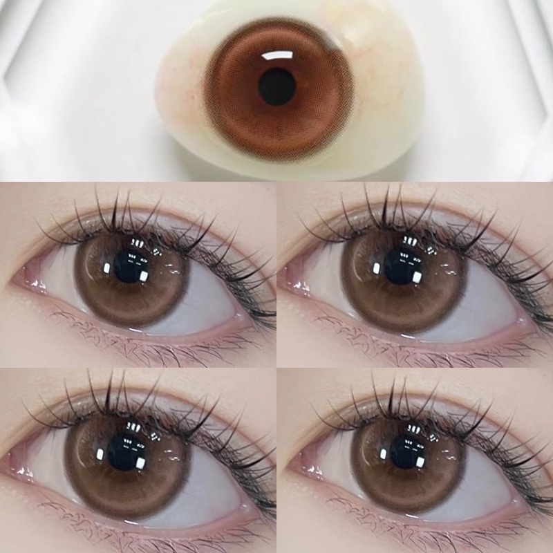 [COD] Color Contact Lenses Natural Brown Black Blue Green Red Myopia ...