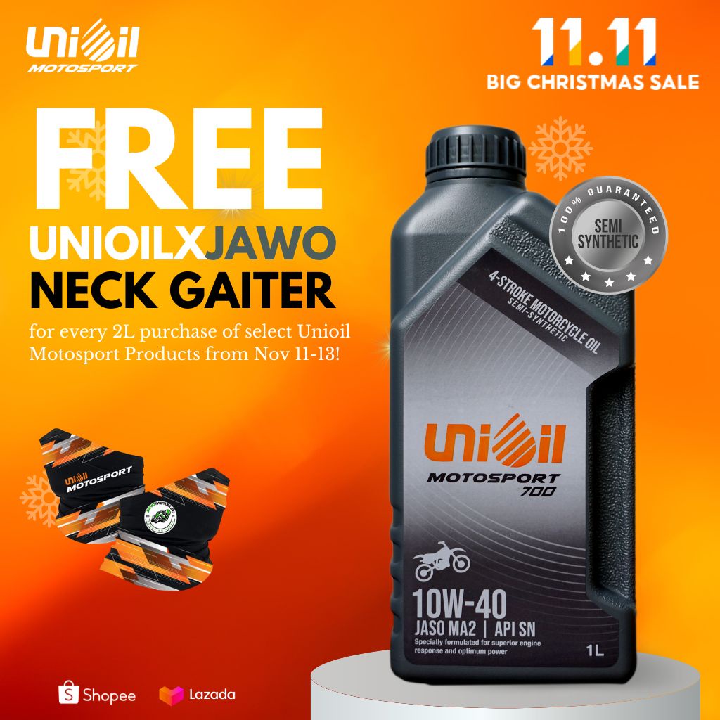Unioil Motosport 700 10W-40 Semi-Synthetic Motorcycle Oil (1L) | Shopee ...