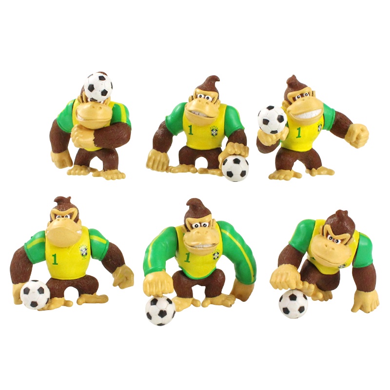 6Pcs/Set Anime Game Super Mario Bros. Luigi Mario Yoshi Bowser Koopa ...
