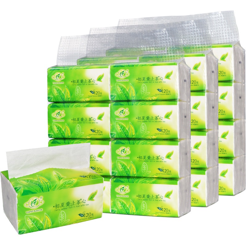 (480 sheets x 8 Packs) 0.9kg TC Organic green tea Facial Tissue Paper ...