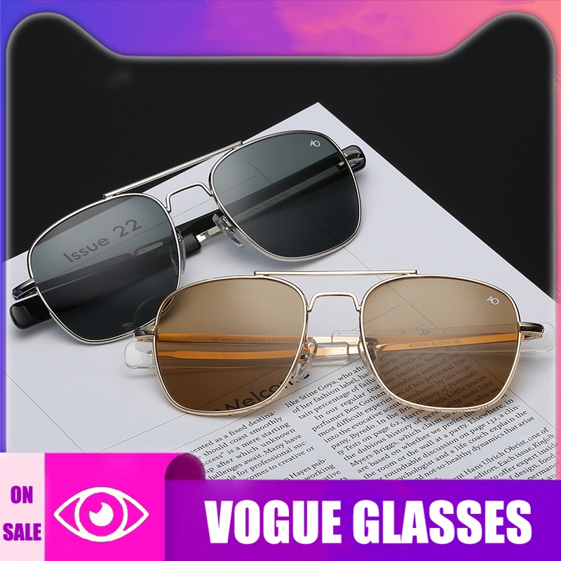 High Quality AO Metal Frame Square Outdoor Driving Sunscreen Sunglasses ...