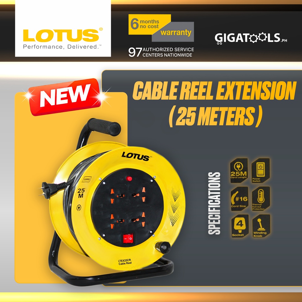 *NEW* Lotus LTEX25CR 25-Meters Cable Reel Extension | Shopee Philippines