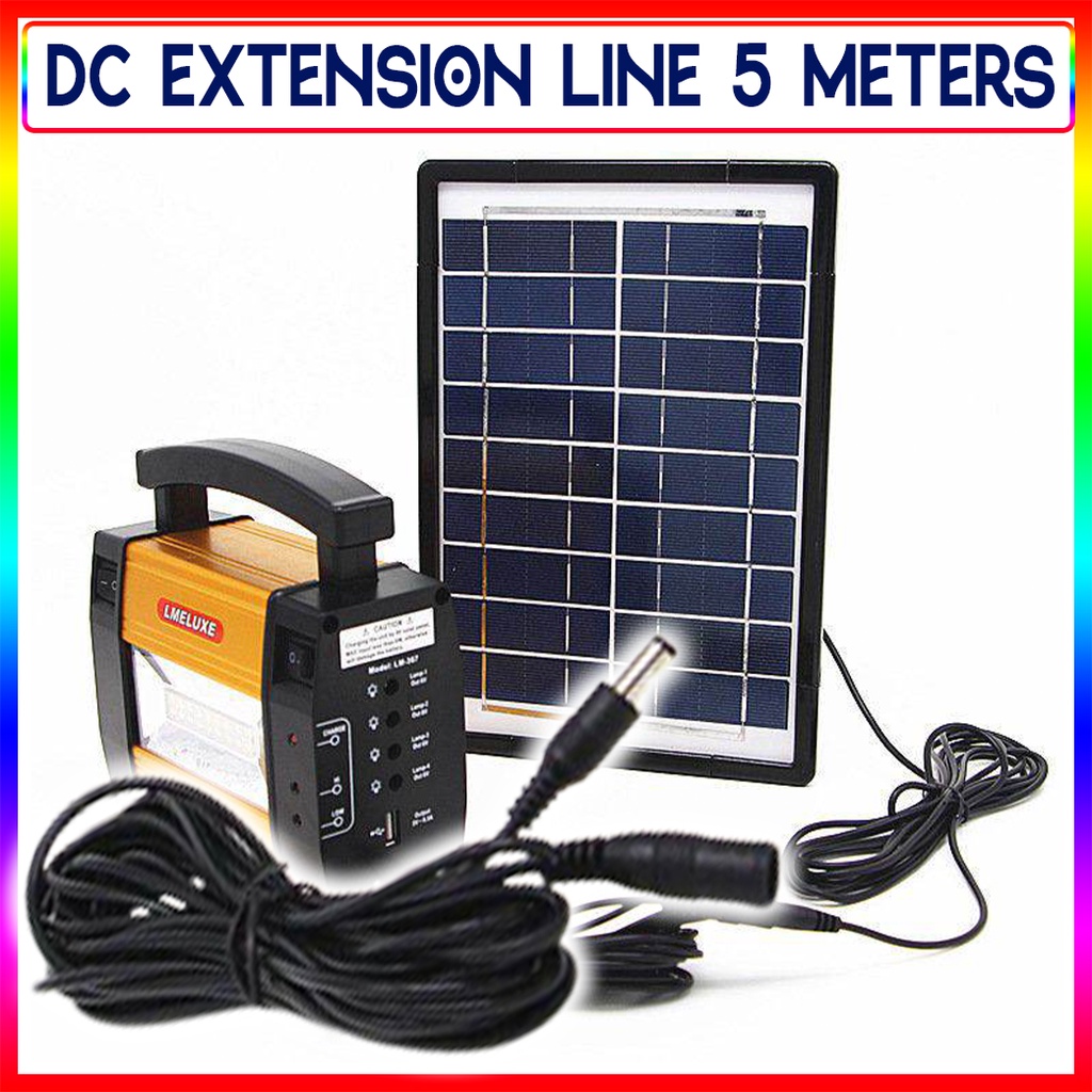 Extension line DC extension line 5 meters solar street light bulb solar ...