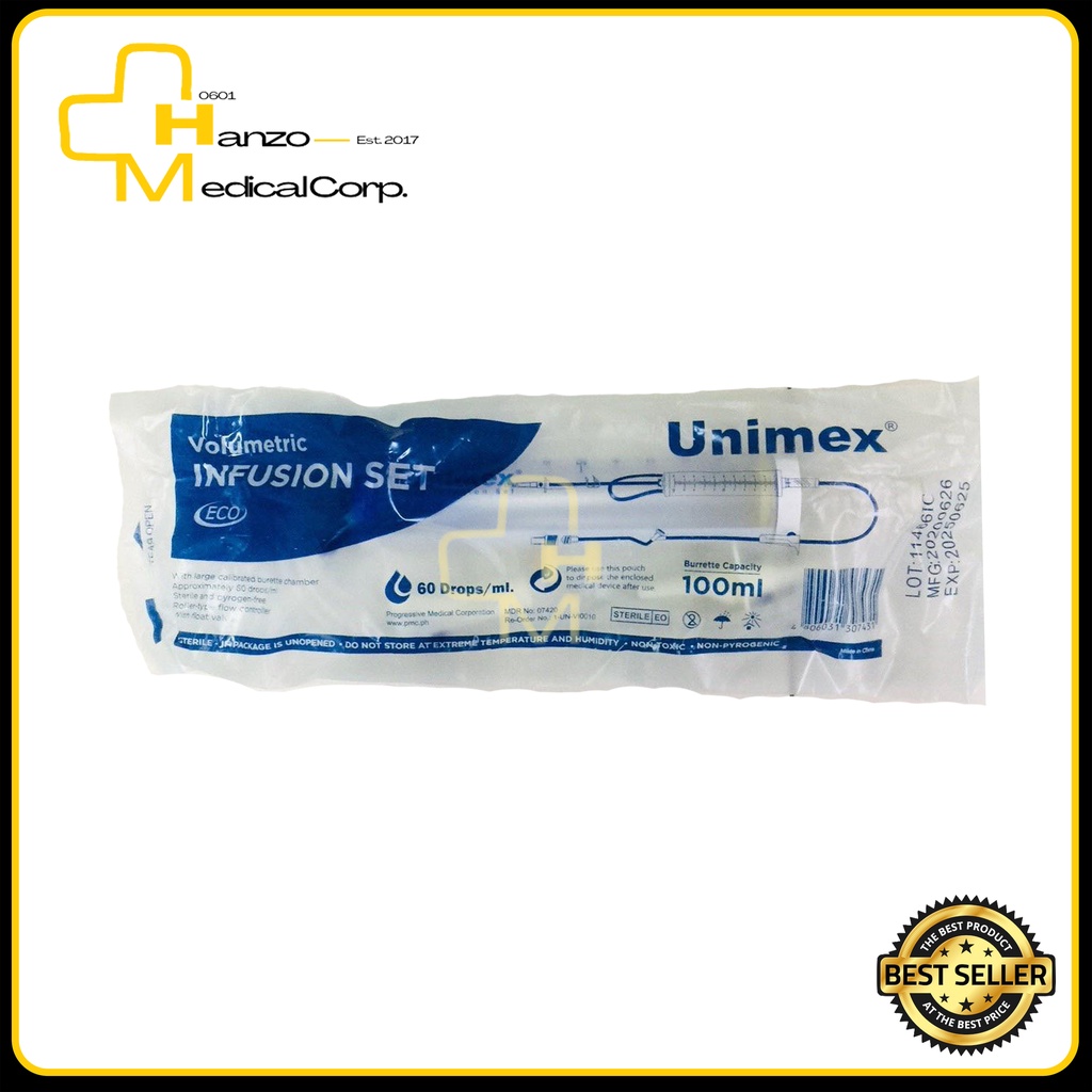 UNIMEX VOLUMETRIC INFUSION SET / SOLUSET 100ML | Shopee Philippines