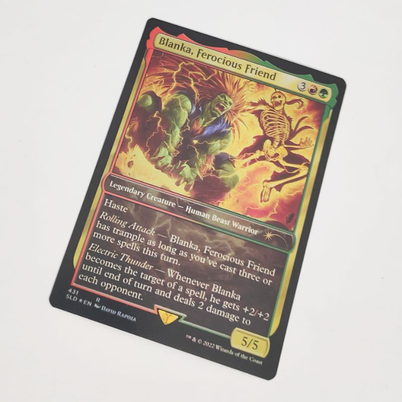 MTG Card Foil BLANKA, FEROCIOUS FRIEND Secret Lair Street Fighter Magic ...