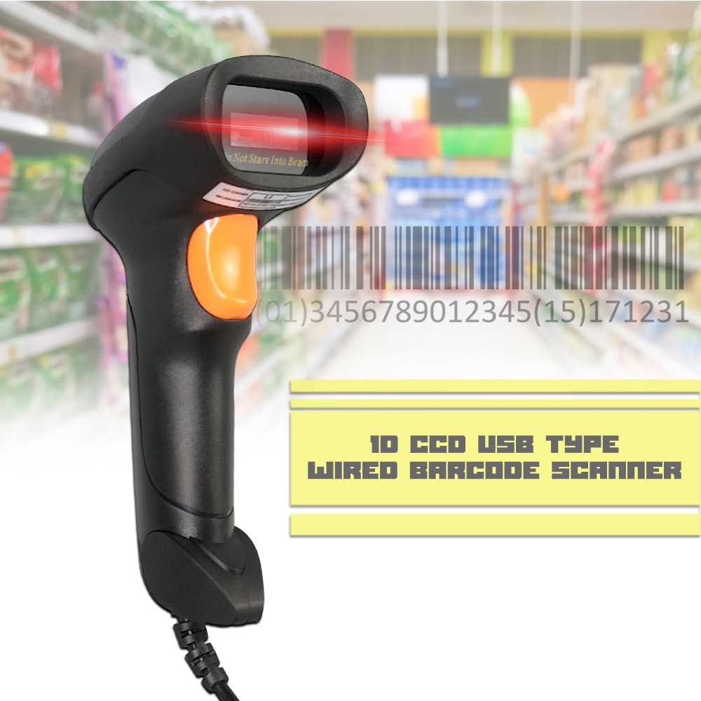 1D Handheld USB Port High sensitivity Wired CCD Barcode Scanner ...