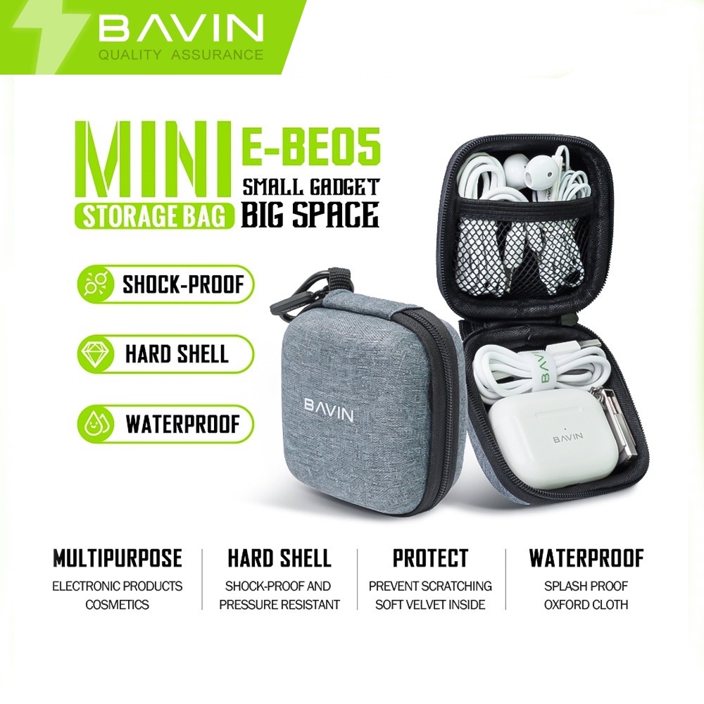 BAVIN 【BE05】 Portable Full Protection Mini Storage Bag for Coin Cable ...