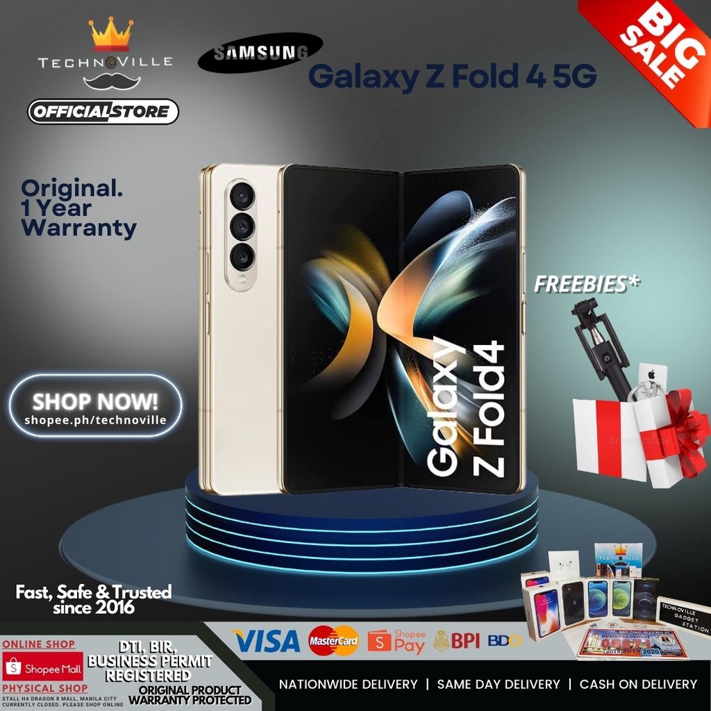 Samsung Galaxy Z Fold 4 with FREEBIES! (1 Year Warranty) | Shopee ...