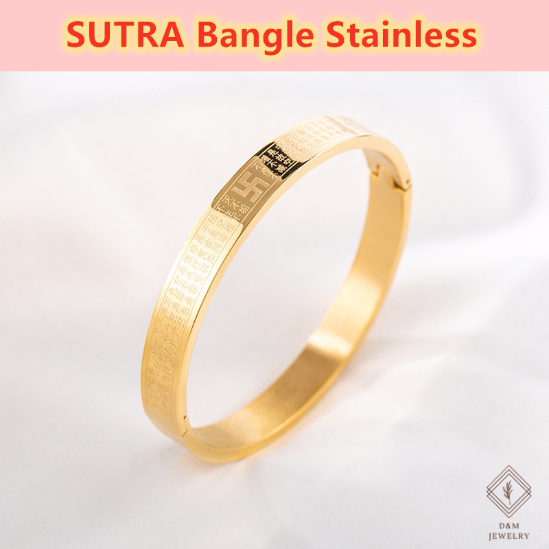 Stainless Steel bangle Sutra Bangle 18k Gold Sutra Bangle for Men ...